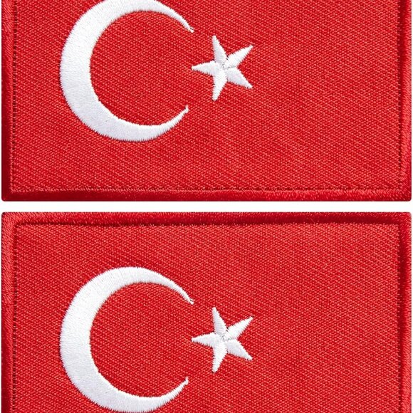 Other | 2 Pack Turkey Flag Patch Turkey Flags Embroidered Patches Turks ...